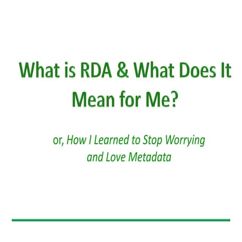 What is RDA and what does it mean for me | POTX