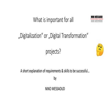 What is really important for digital projects | PPT