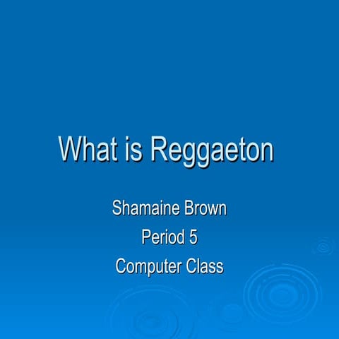 What is reggaeton | PPT