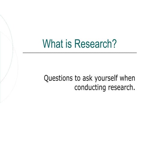 What is research | PPT