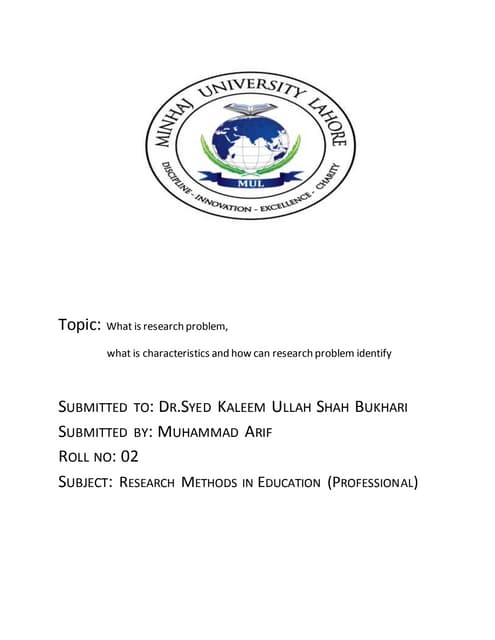 Sources of research problem | PPTX