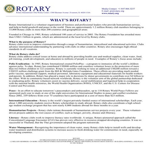 Rotary Basics 3 2010 | PDF