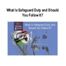 What Is Safeguard Duty and Should You Follow It? | PDF
