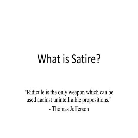 What is satire | PPT