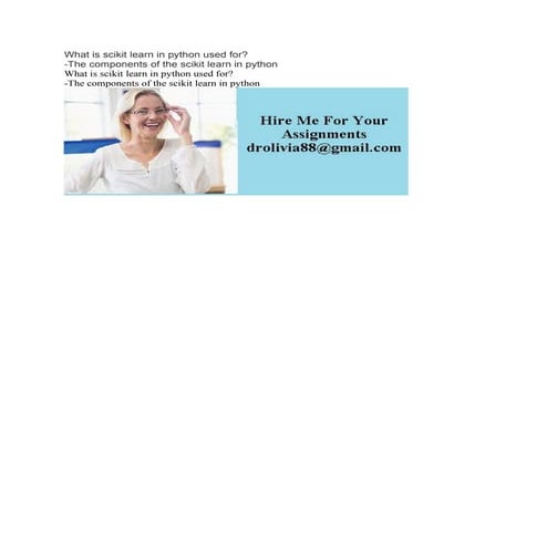 What is scikit learn in python used for--The components of the scikit.pdf