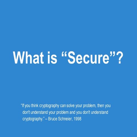 What Is "Secure"? | PPT