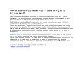 How to build confidence | PDF