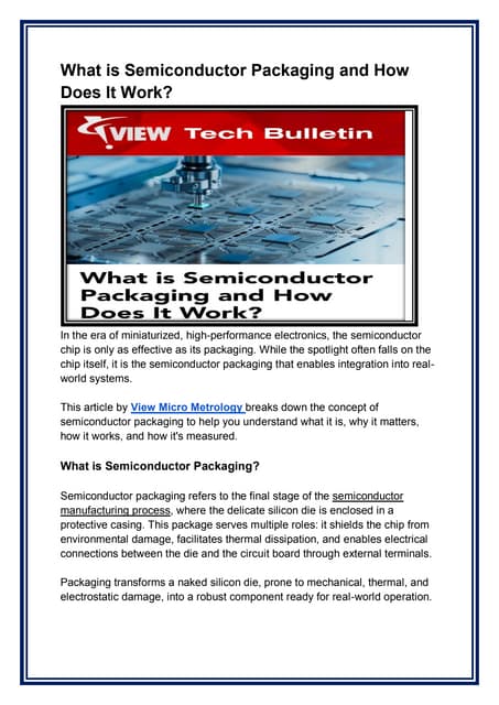 Packaging of vlsi devices | DOCX