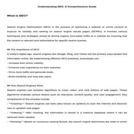 Comprehensive Guide to SEO: Simplified Strategies to Boost Your Website ...