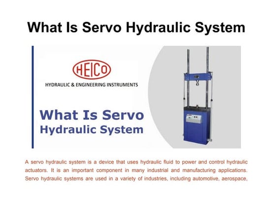 The Servo Hydraulic System | PDF