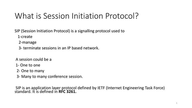 Session initiation protocol | PPTX