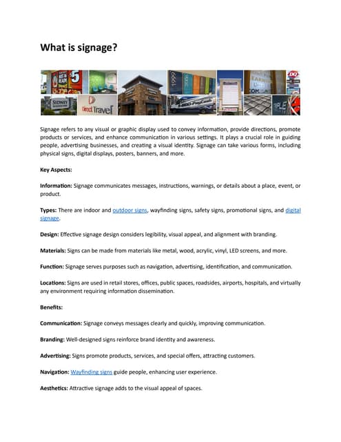 Mastering Signage: Strategies for Success | PPT