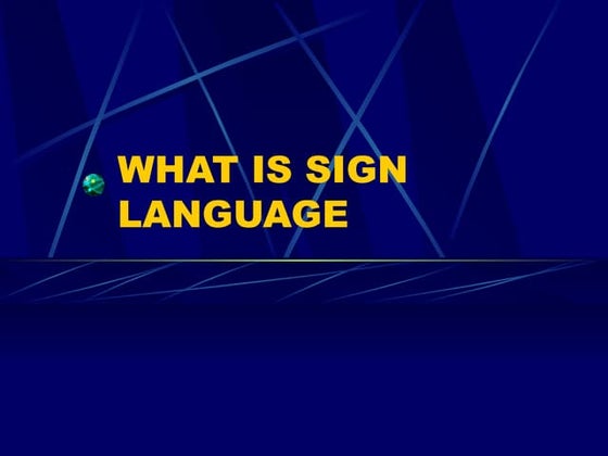 Sign language ppt | PPTX