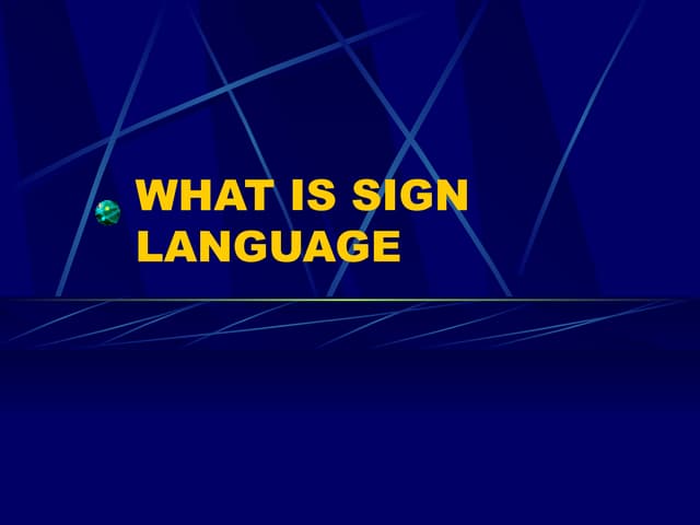 Sign language ppt | PPTX