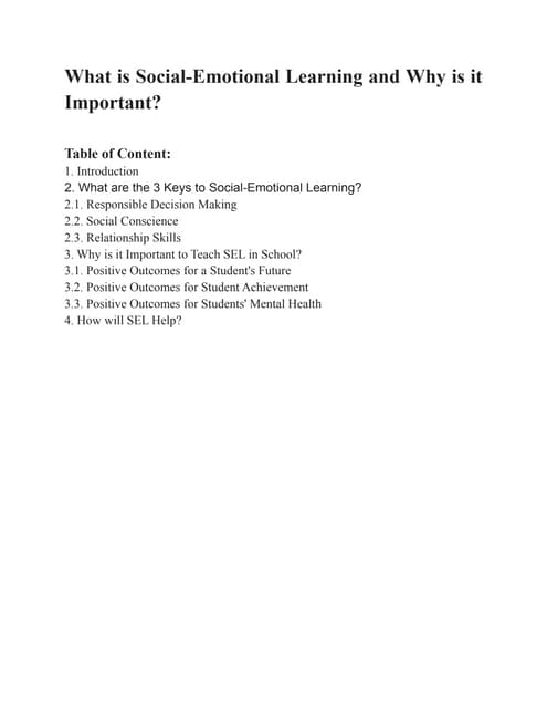 Social emotional learning | PPT