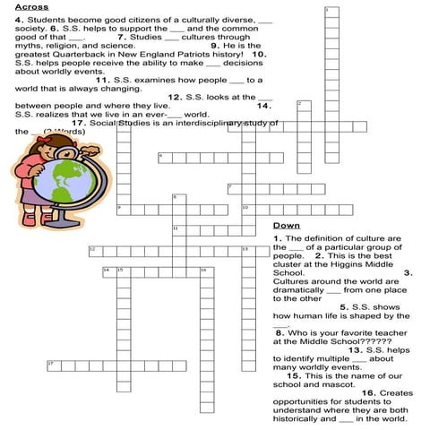 What is social studies crossword puzzle | PPT
