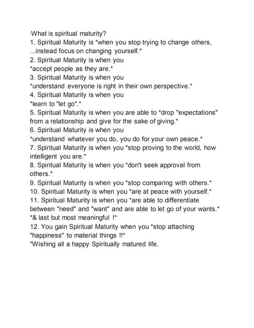 What is Maturity?. | DOC