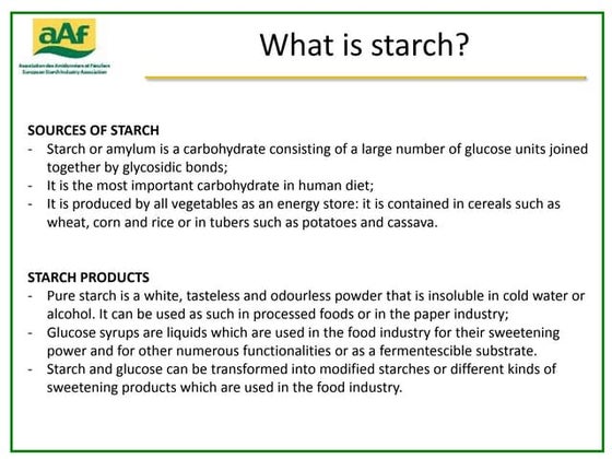 The production process of starch | PPTX | Desserts and Baking | Food ...