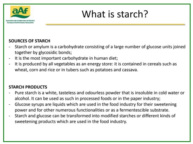 The production process of starch | PPTX | Desserts and Baking | Food ...