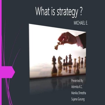 What is strategy-Michael E. Porter | PPTX