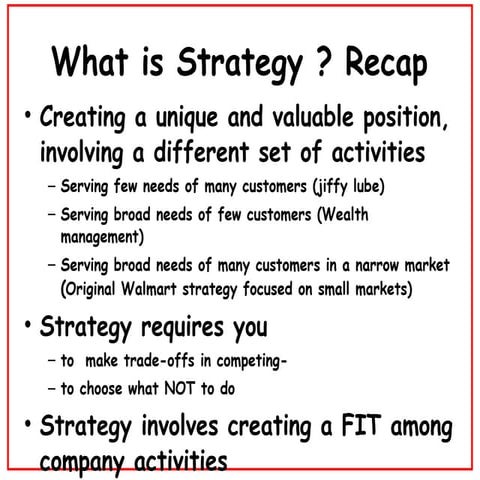 What Is Strategy Recap | PPT