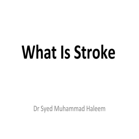 What is stroke | PPT