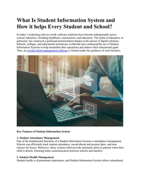 overview of studycentre management system | PDF