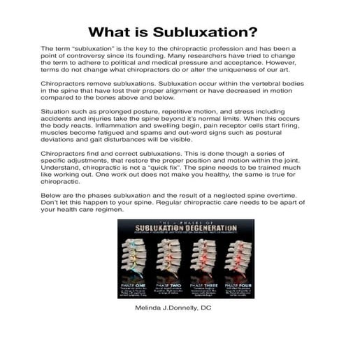 What is Subluxation? | PDF