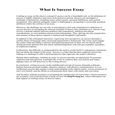 What Is Success Essay.pdf
