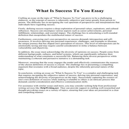 What Is Success To You Essay.pdf