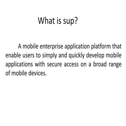 What is sup | PPT