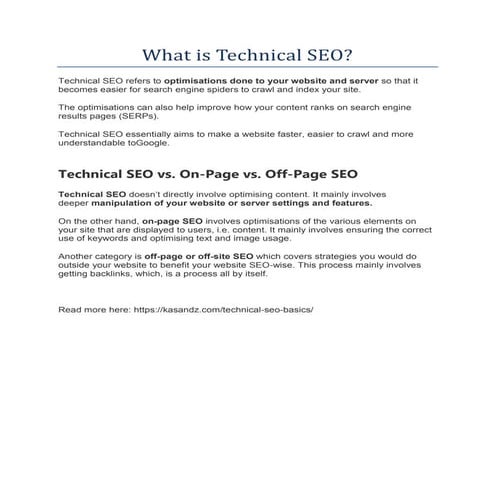 Technical SEO: The Hidden Underworld of Website Optimization | PDF