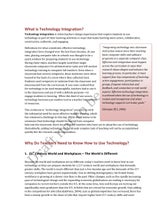 Maximizing the Impact: "The Pivotal Role of Technology in a 21st ...