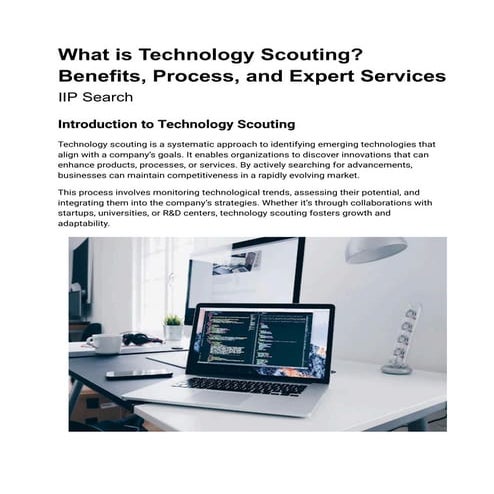What is Technology Scouting? Benefits, Process, and Expert Services ...