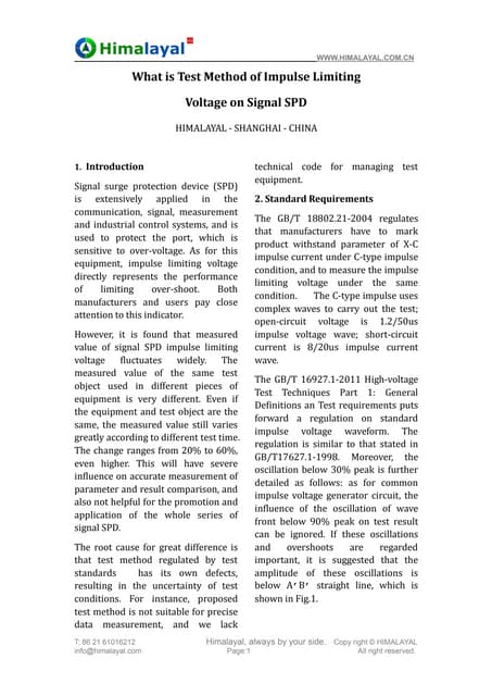 Lightning impulse test in precise | PPTX | Weather | Science