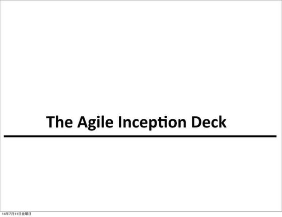 Agile Inception Illustrated | PPT