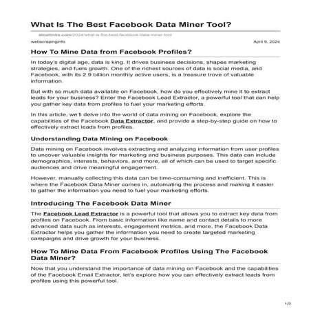 What Is The Best Facebook Data Miner Tool.pdf