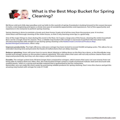 What is the best mop bucket for spring cleaning | PDF