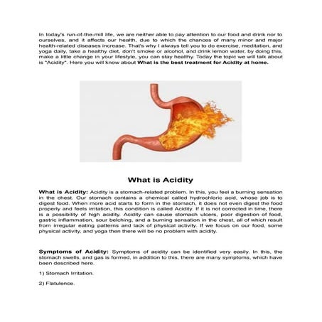 What is the best treatment for Acidity at home.pdf