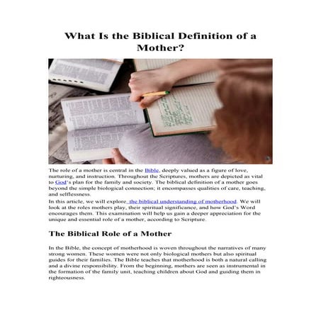What Is the Biblical Definition of a Mother.docx