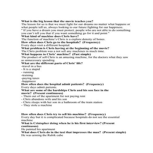 What is the big lesson that the movie teaches you | PDF