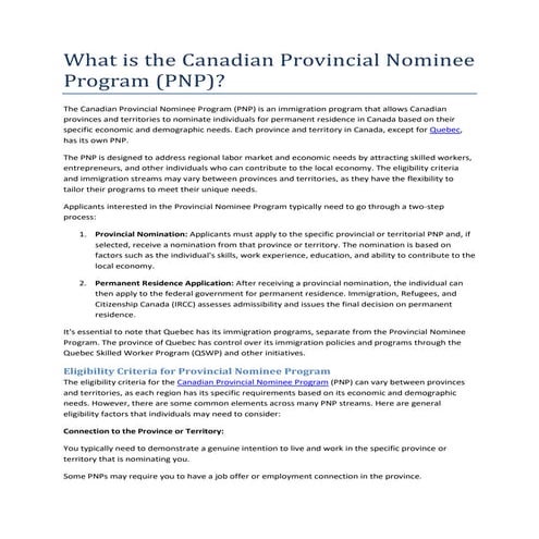 Your Guide to the Provincial Nomination Program (PNP) 2025 ...