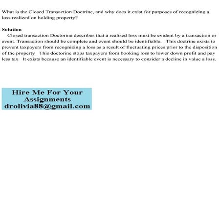 What is the Closed Transaction Doctrine, and why does it exist for p.pdf