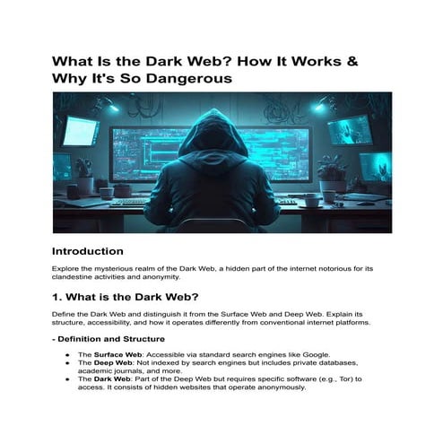 The hidden world Navigating the Dark Web | PDF