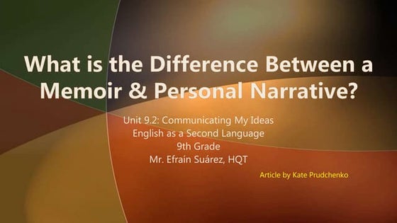 Personal narrative powerpoint | PPTX