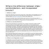 What is the difference between chips, semiconductors, and incorporated ...