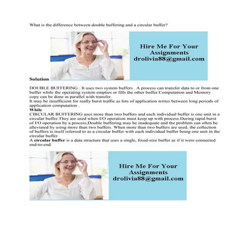 What is the difference between double buffering and a circular buffer-.docx