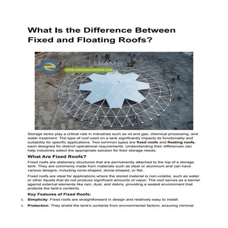 What Is the Difference Between Fixed and Floating Roofs_.docx