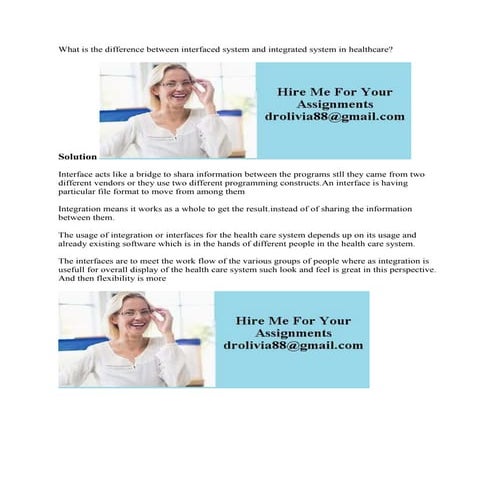 What is the difference between interfaced system and integrated system.docx