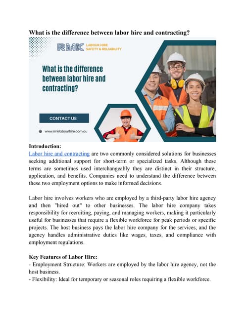 Difference between Fixed-Term and Permanent Contracts | PDF